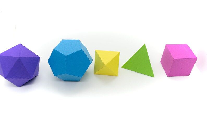 Platonic Solids Paper Shapes Activity Pack - Etsy