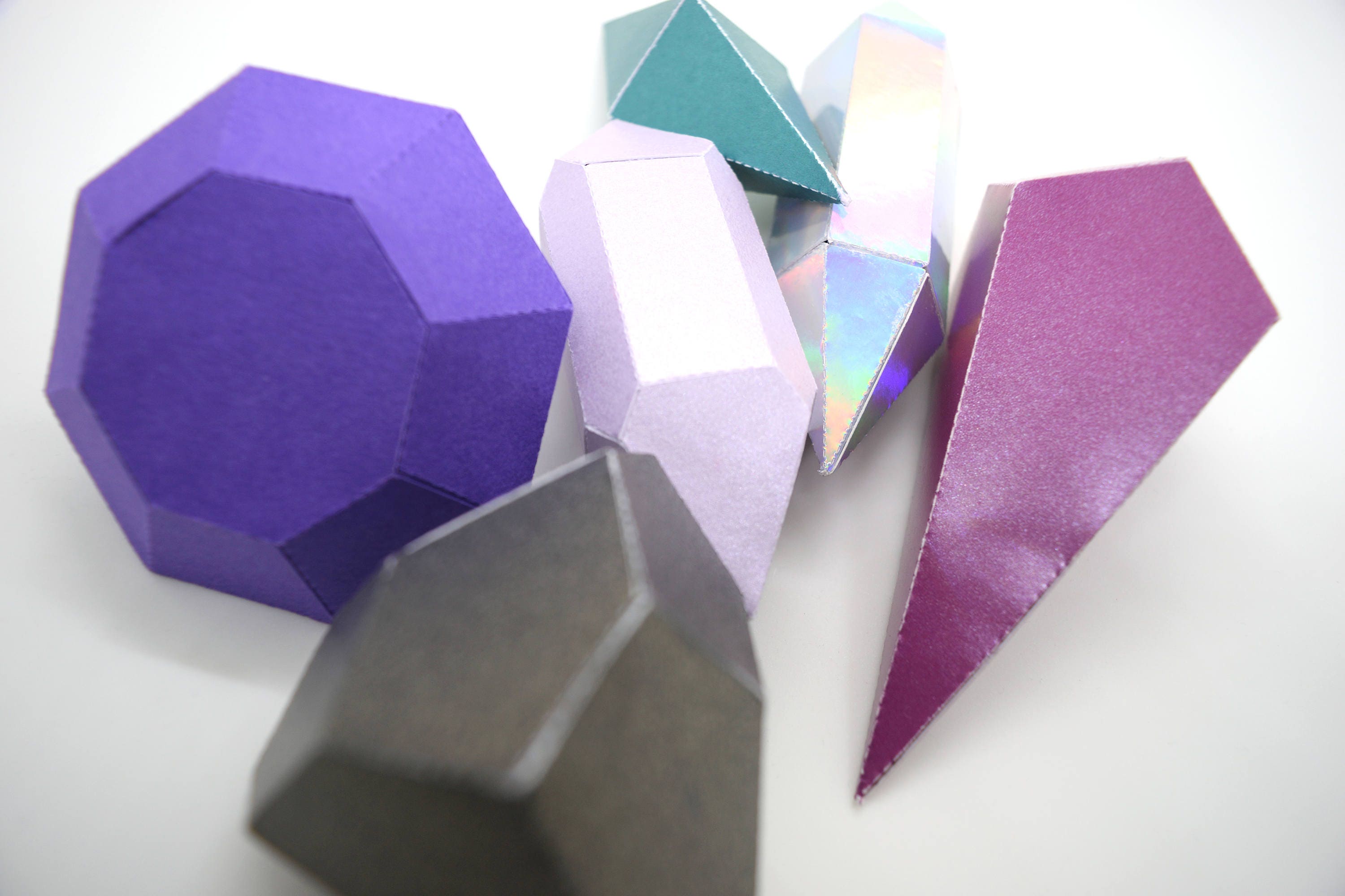 3D Crystal Paper Shapes Activity Pack - Etsy