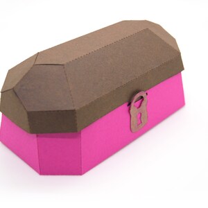 Treasure Chest Gift Box - Flat Shapes With Instructions Papercraft ...