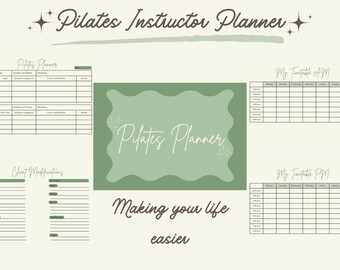 Pilates Journal Tracker Printable Pilates Planner Fitness Plan Tracker ...