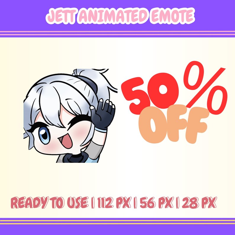 ANIMATED EMOTES JETT Hi Twitch Emotes Animated Valorant Emotes Clove ...
