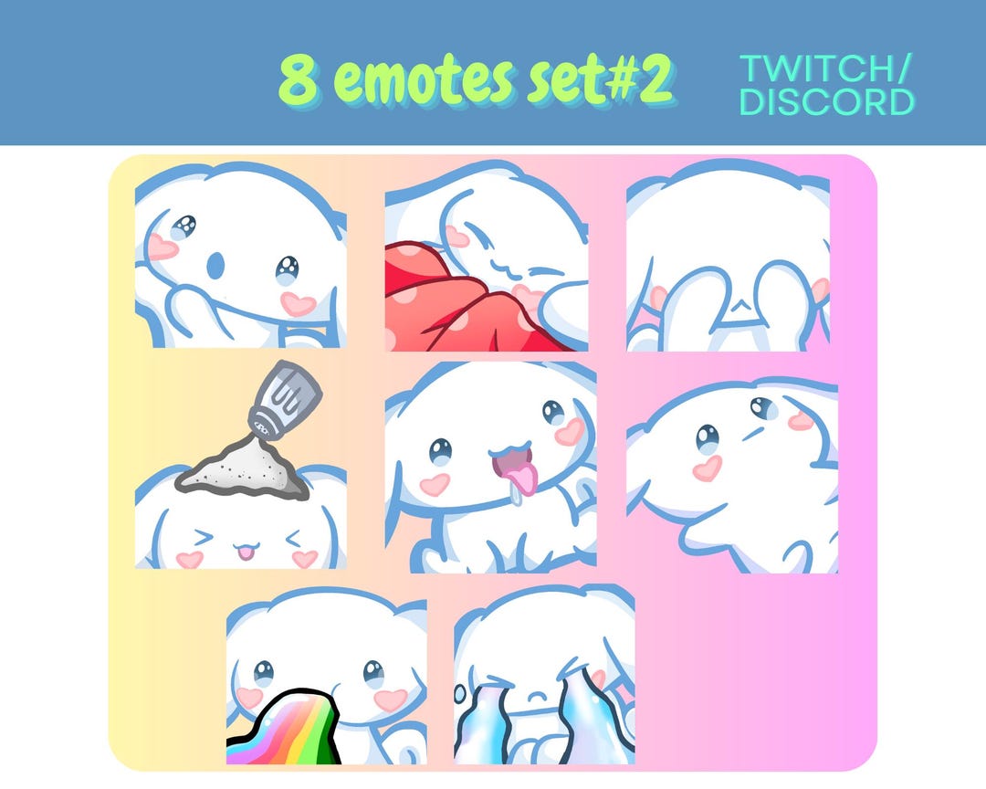 8 PUPPY CUTE EMOTES Set2 Cute Cinnamon Emotes for Twitch and Discord ...