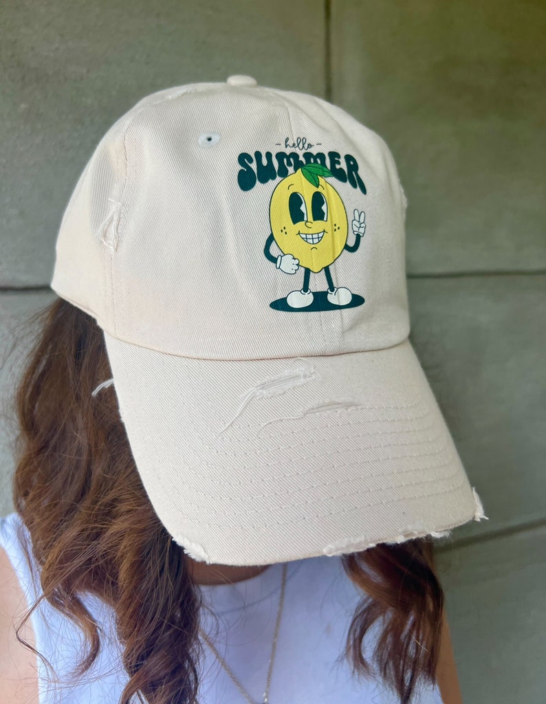 Hello Summer Lemon Hat - Etsy