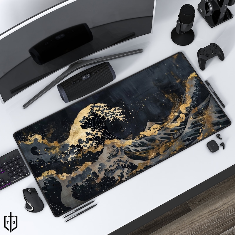 Japanese Wave Mousepad - Etsy