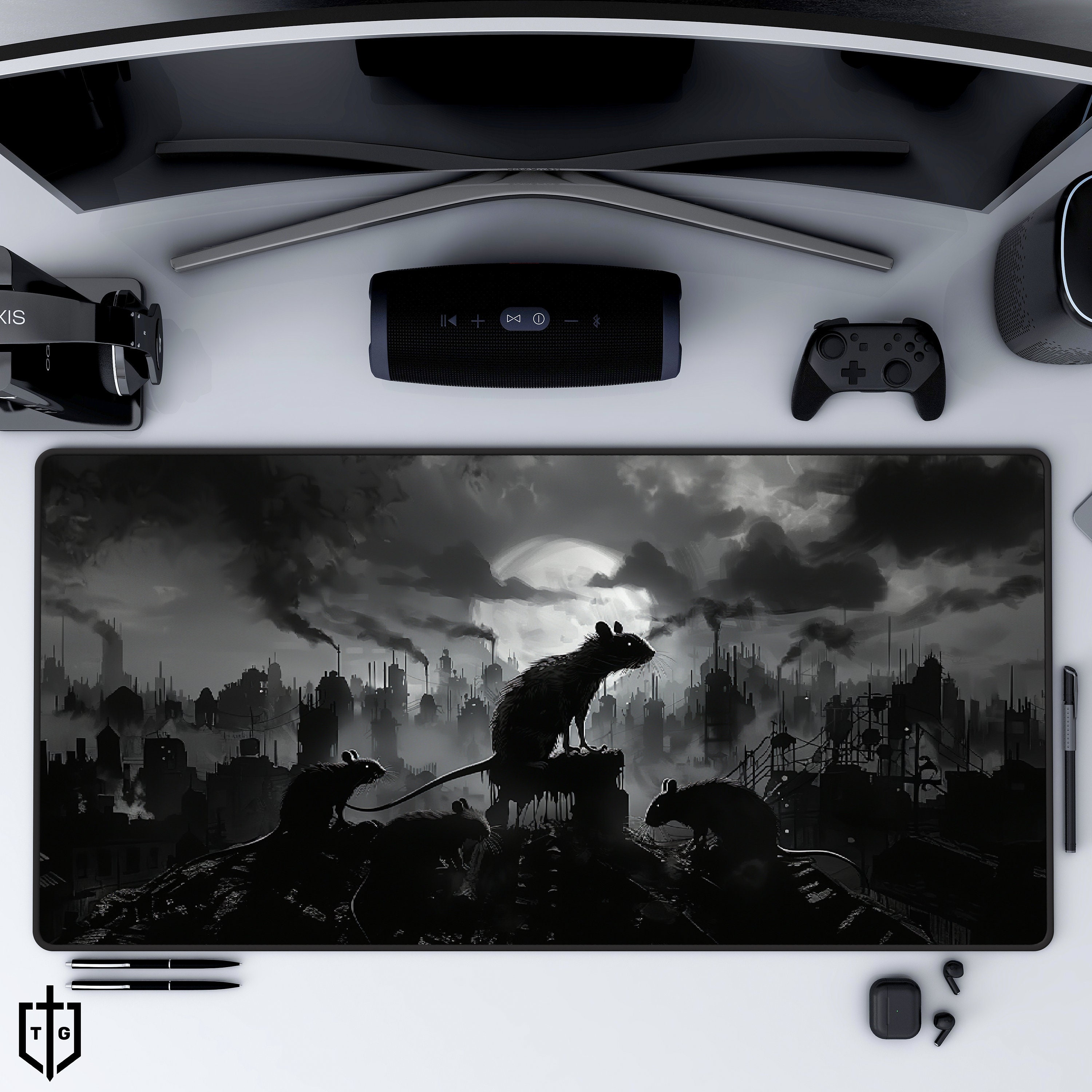Rat City | Victorian Gothic Design | Ratfolk Inspired | Dark Deskmat ...