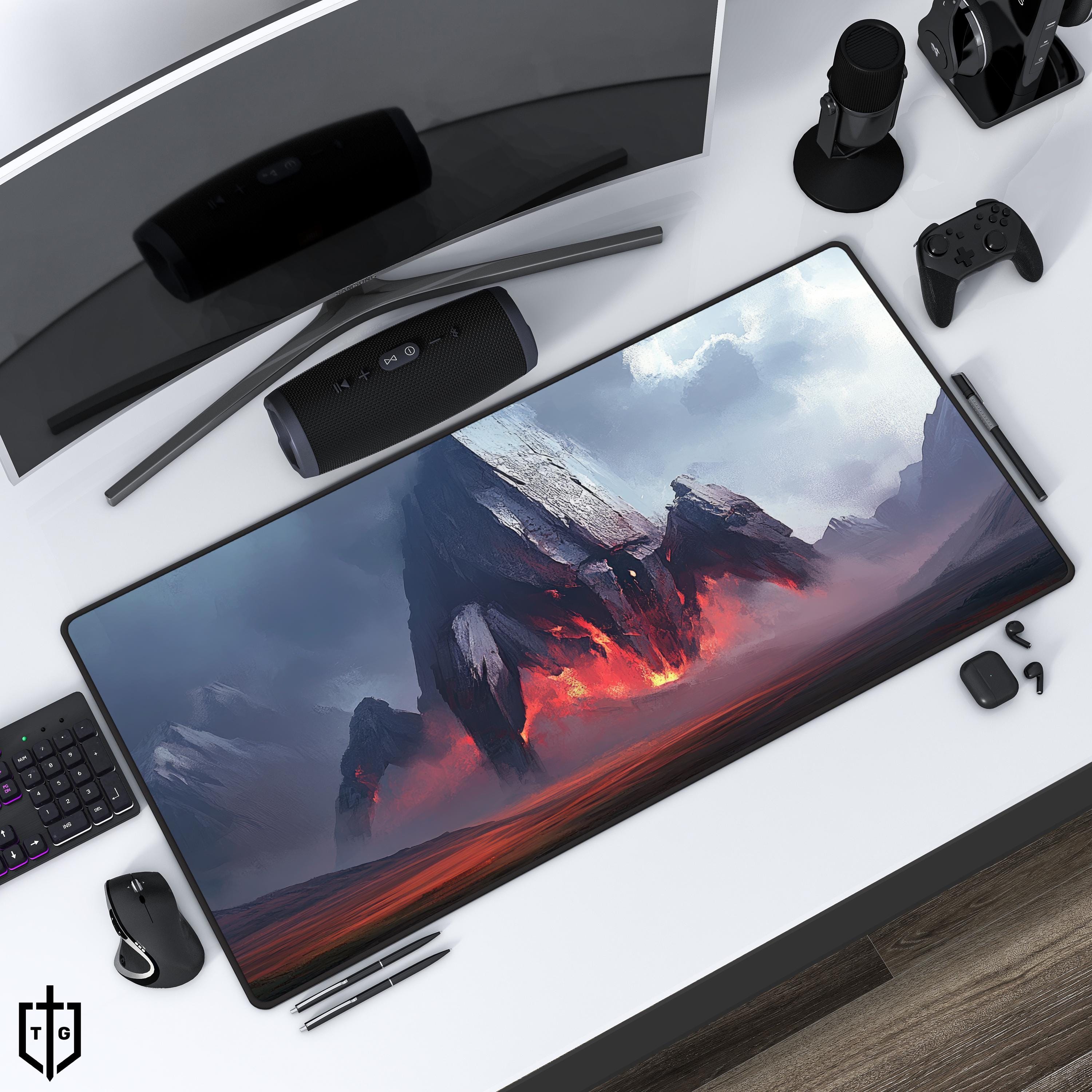 Artifact Rock Mech Desk Mat | Mountain Walker Mouse Pad | Sci-fi Gaming ...