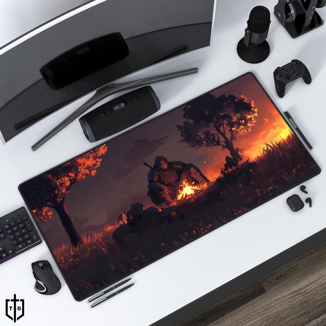 A Moments Rest, Gaming Desk Mat, Inspired by Darkest Dungeon, Gamer ...