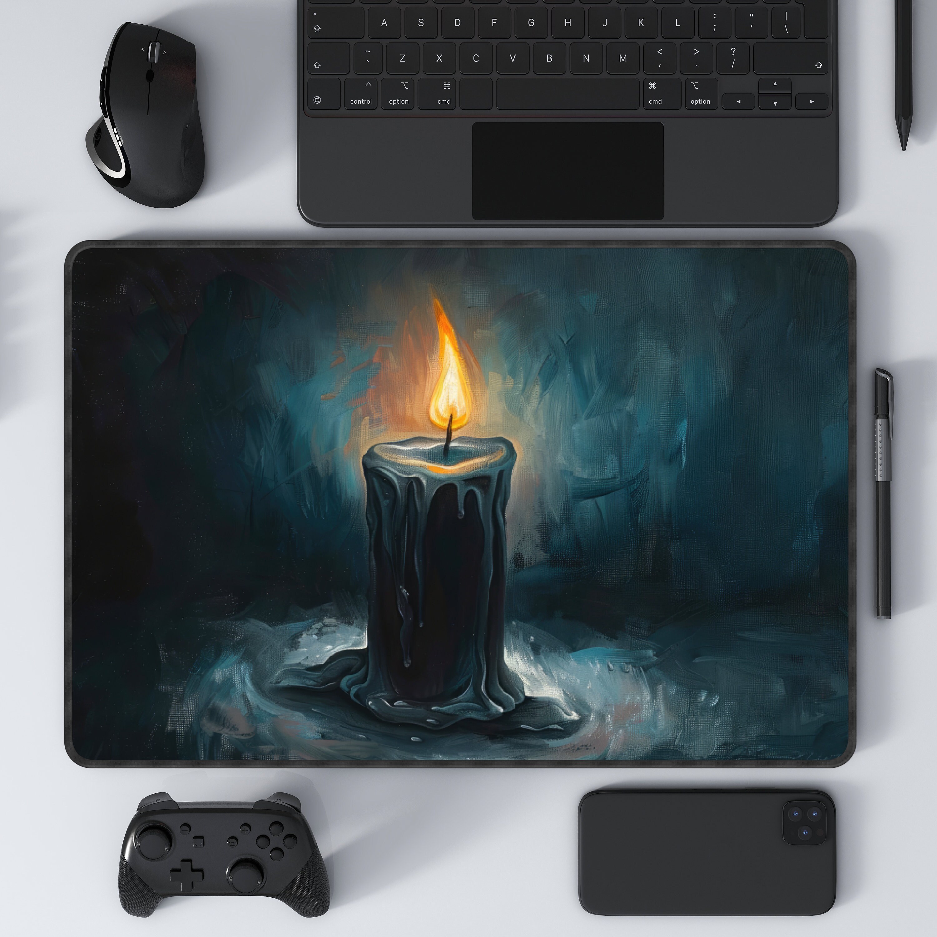 The Black Candle | Witchy Deskmat | Gothic Mousepad | Hocus Pocus ...