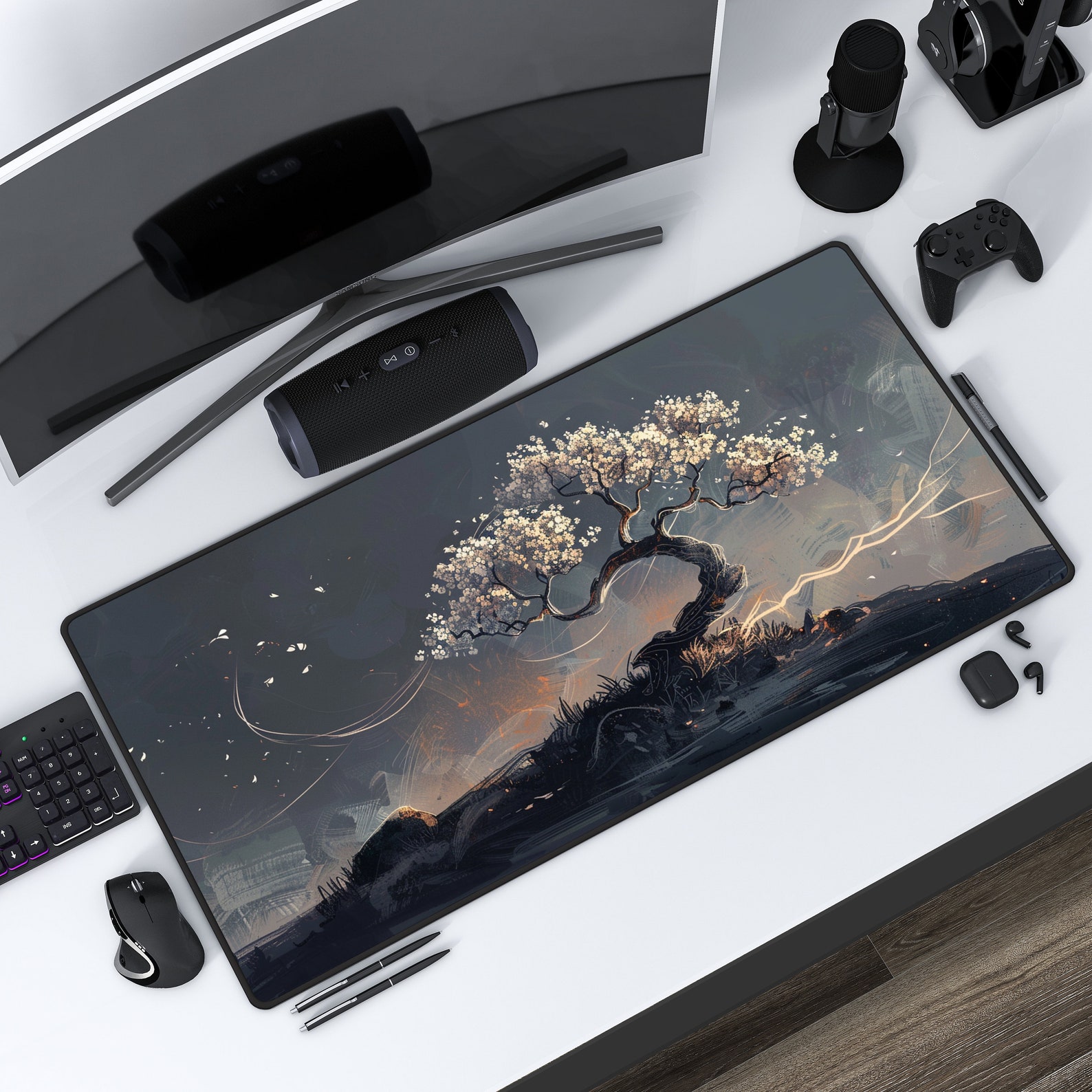 Japanese Blossom Tree | Japanese Desk Pad | Lofi Design | Japan ...
