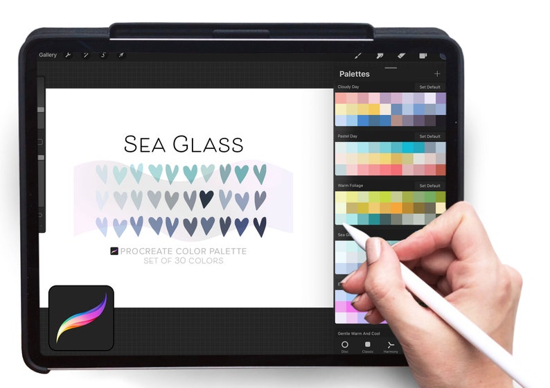 Sea Glass Procreate Color Palette Swatches Digital Download - Etsy