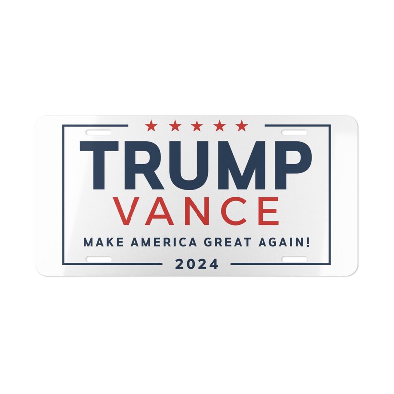 Trump/vance 2024 Vanity Plate Car Truck RV - Etsy
