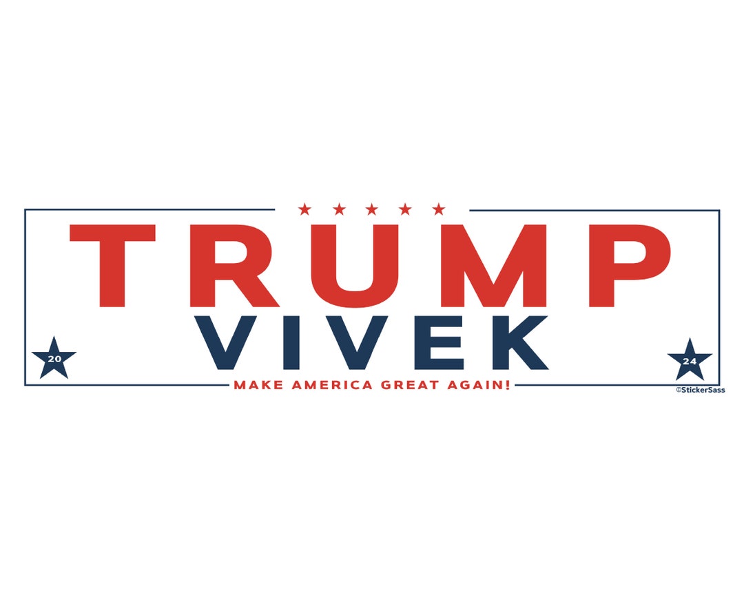 Trump Vivek 2024 Bumper Sticker Transparent - Etsy