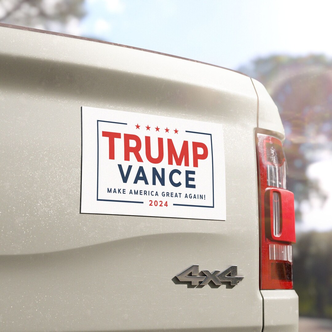 Trump Vance Car Magnet MAGA 2024 Truck RV, Political Bumper Sticker ...