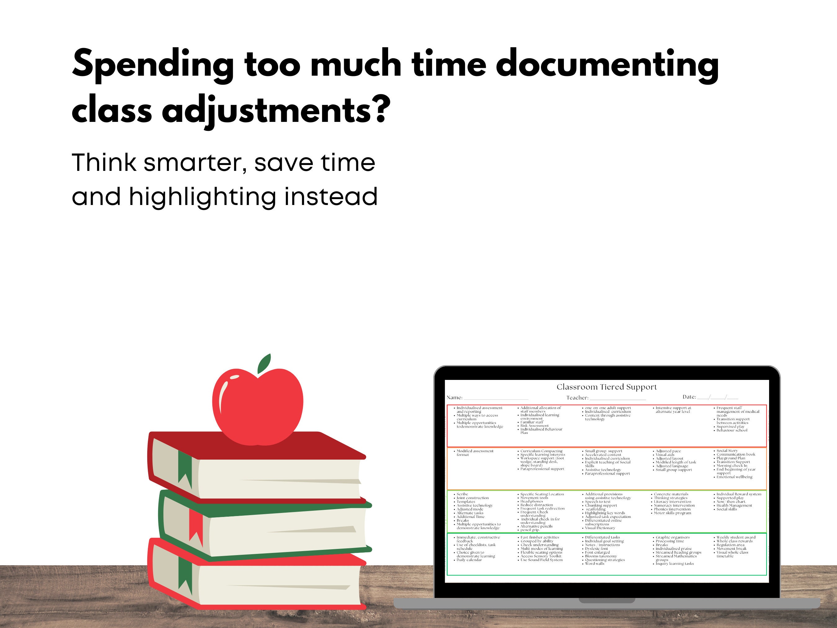 Tiered Classroom Support Documentation - Etsy
