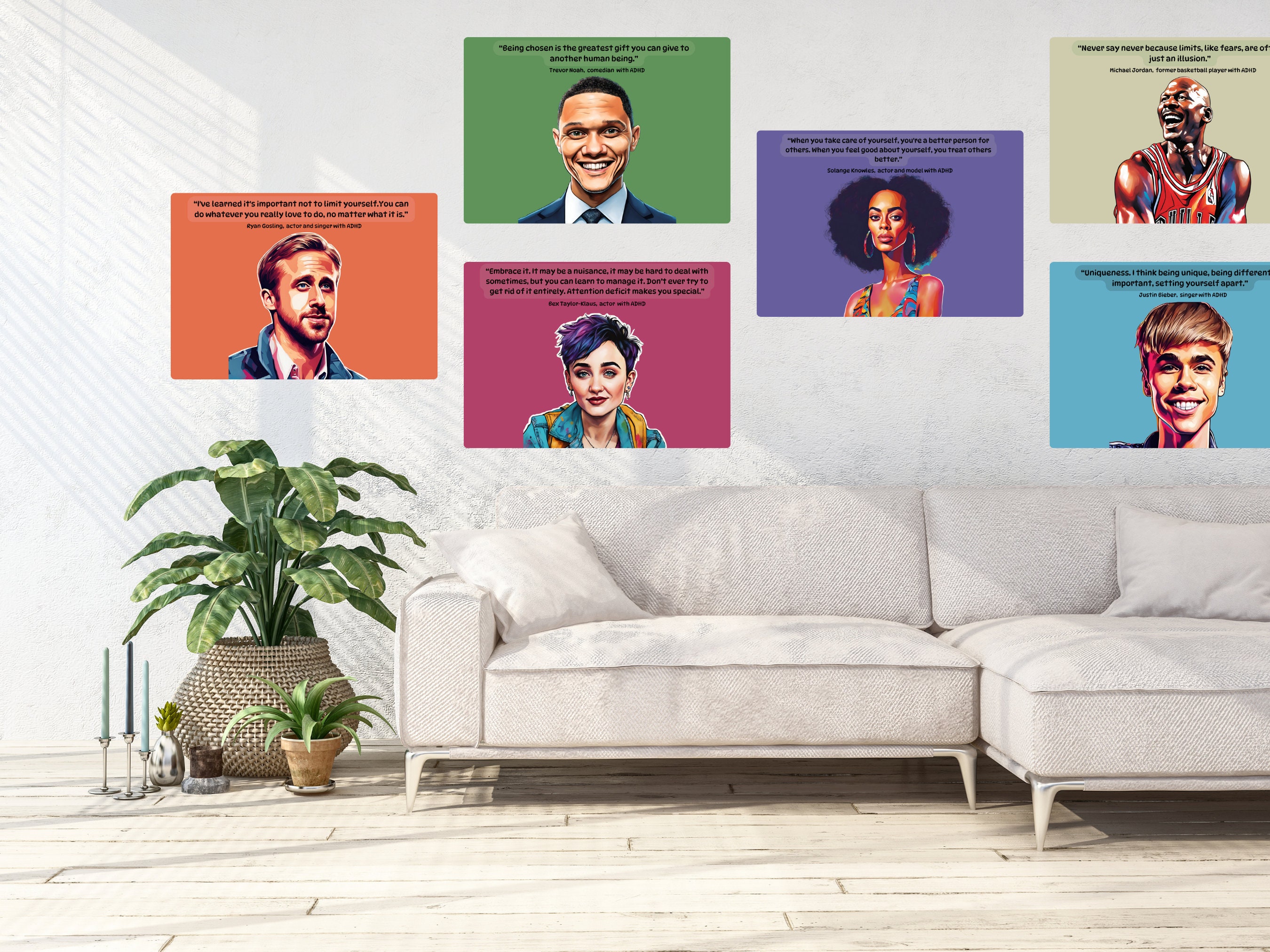 Famous People With ADHD Posters, Quotes, Classroom & Office Poster (set ...