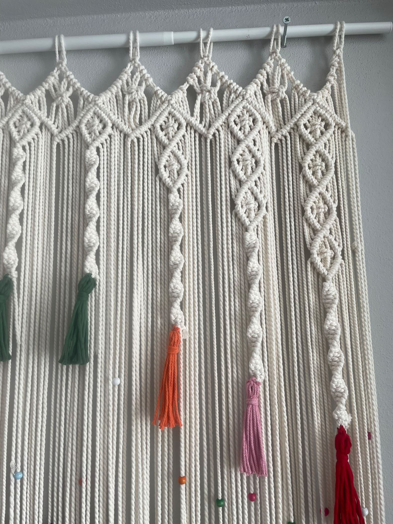 Colourful Beaded Curtain, Macrame Curtain, Room Divider, Customizable ...