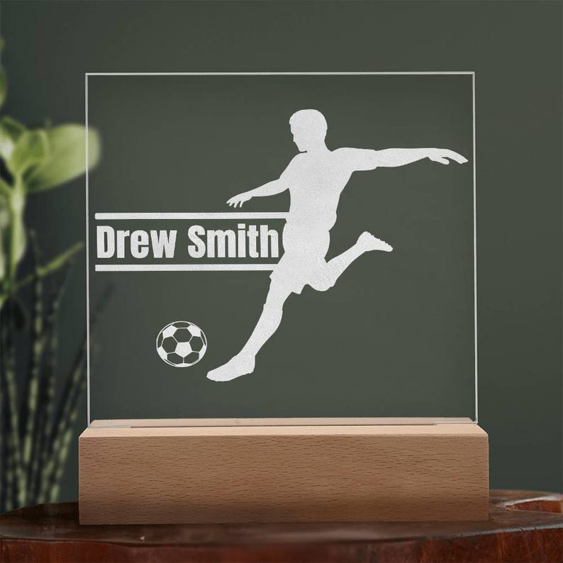 Soccer Engraved Acrylic Plaque - Etsy