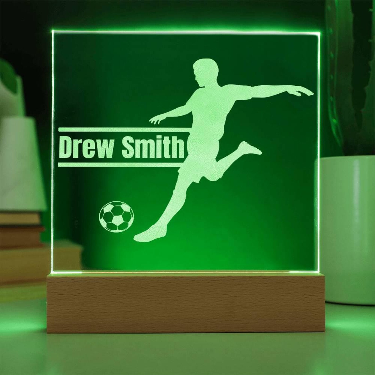 Soccer Engraved Acrylic Plaque - Etsy