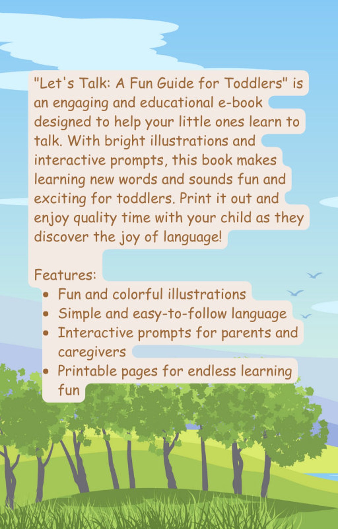 Printable Toddler Speech Development Ebook Let's Talk: Fun Guide for ...