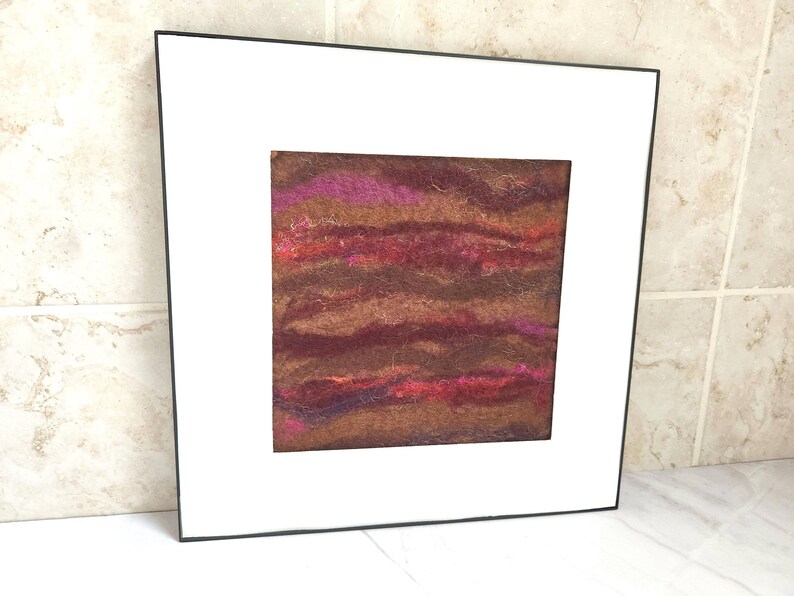 Sunset Sky Layered Landscape Desert Dune Horizon Abstract Felted Wool ...