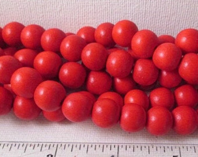 Red Wood Beads, 12mm Round Beads, Full Strand Wb161 - Etsy