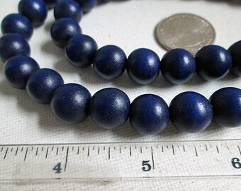 Blue Wood Beads | Etsy