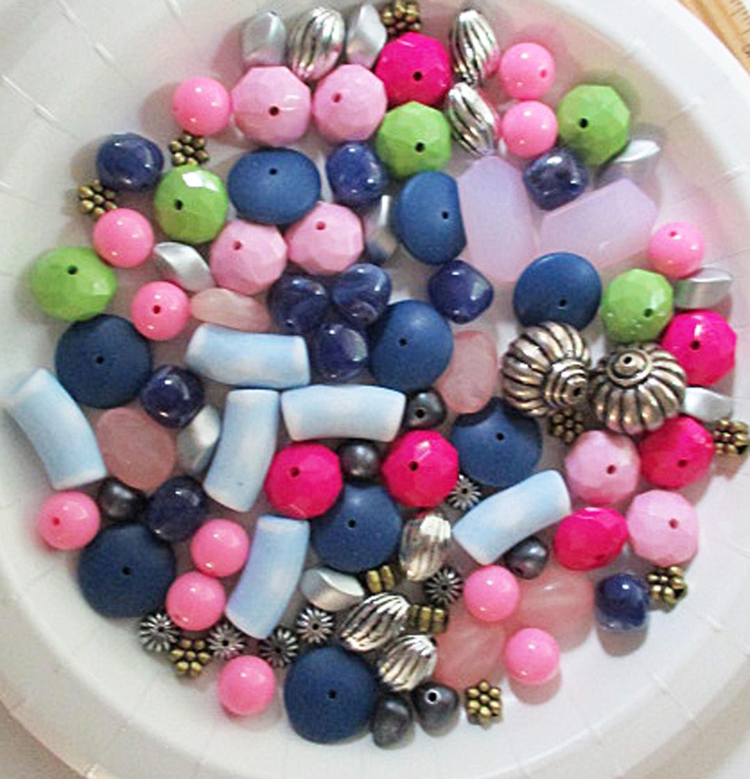 Acrylic Bead Soup, Mixed Shapes & Sizes, Assorted Colors, Bulk 100 ...