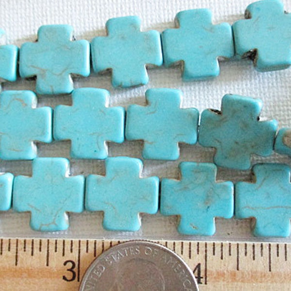 Turquoise Cross Bead - Etsy