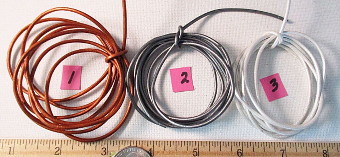 Leather Cord, 2mm Round Leather Lacing, U Pick Color, 4-foot Bundle ...