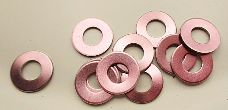 Anodized Aluminum Washers, 13x1mm, 20 Gauge, You Choose Color, 100pcs ...
