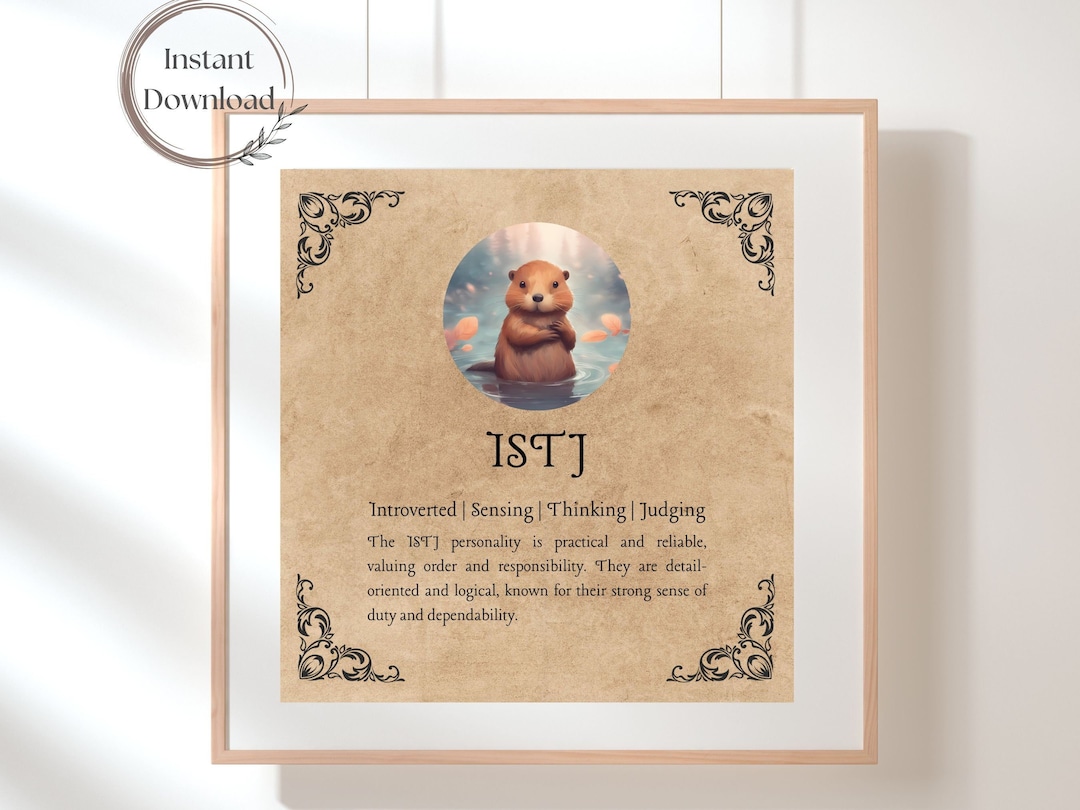 ISTJ Myers Briggs MBTI Poster, 16 Personalities Personalized Deco and ...