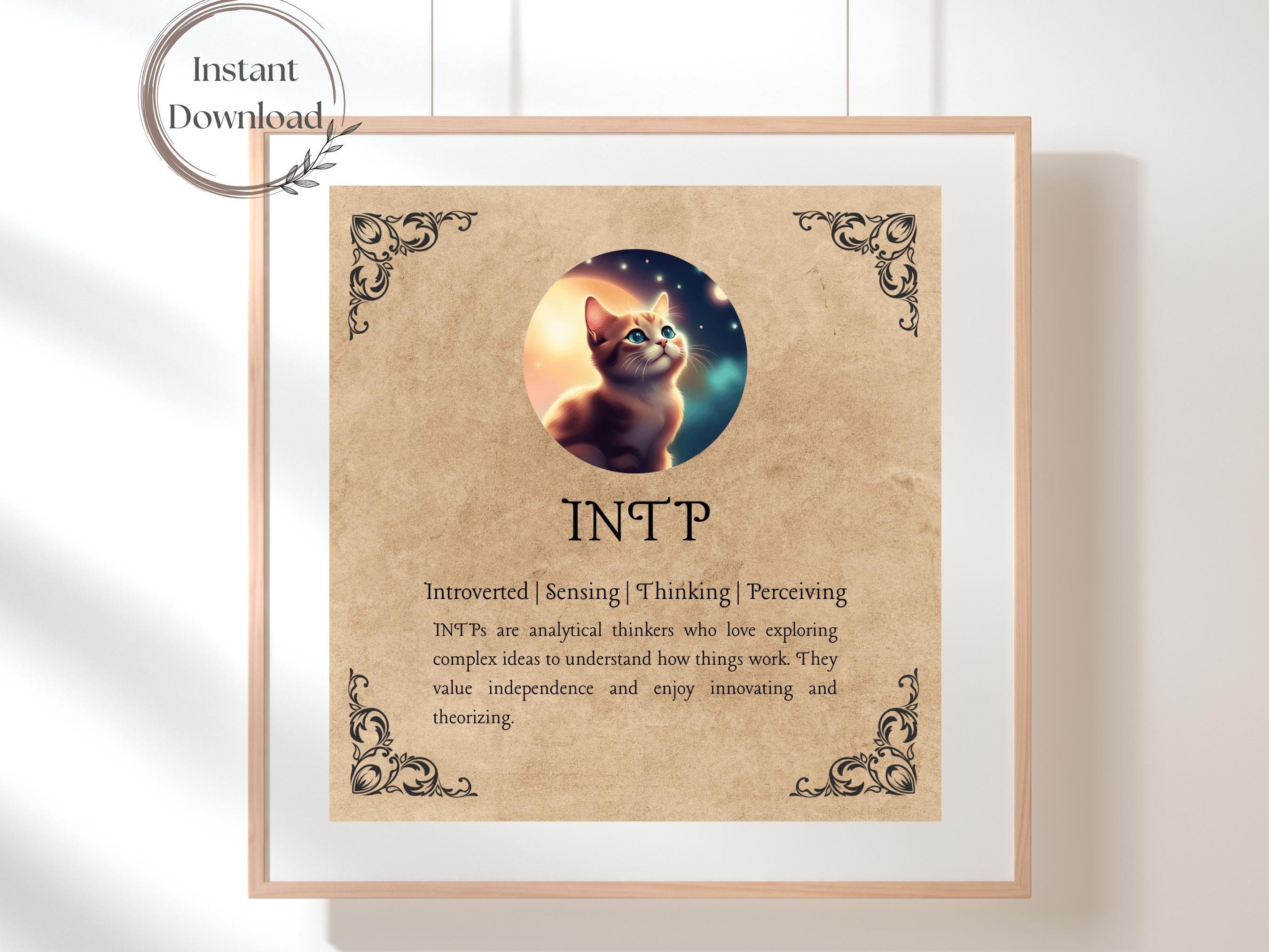 INTP Myers Briggs MBTI Poster, 16 Personalities Personalized Deco and Gift, ISFP Vintage Gift ...