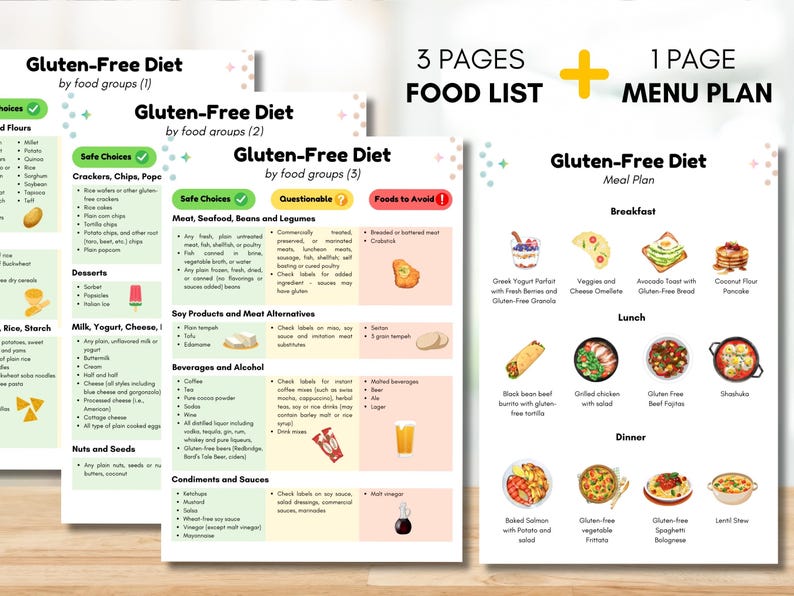 Gluten Free, Celiac Disease Diet, GFD, Healthy Eating Food List by ...