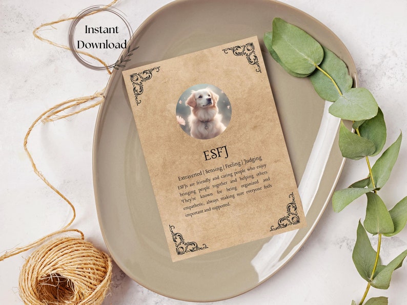 ESFJ Myers Briggs MBTI Poster, 16 Personalities Personalized Deco and ...