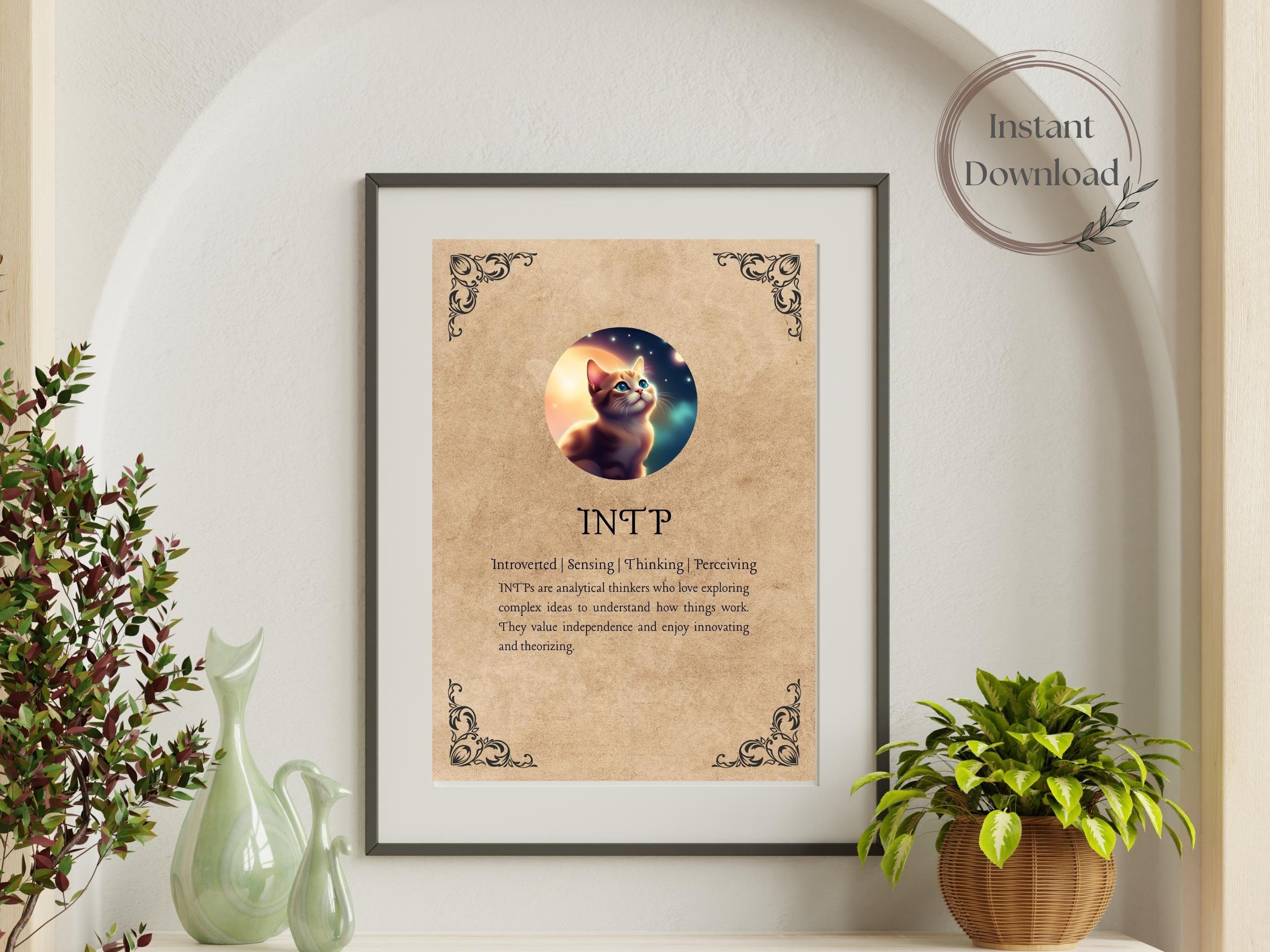 INTP Myers Briggs MBTI Poster, 16 Personalities Personalized Deco and ...