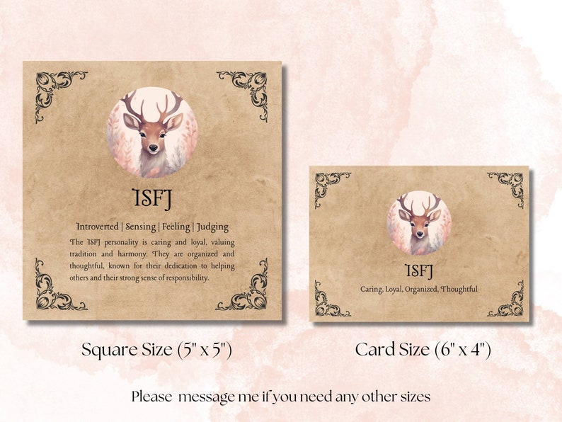 ISFJ Myers Briggs MBTI Poster, 16 Personalities Personalized Deco and ...