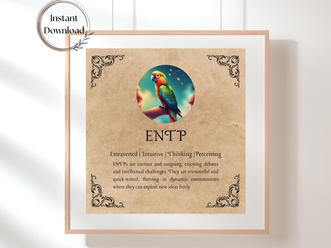 ENTP Myers Briggs MBTI Poster, 16 Personalities Personalized Deco and ...