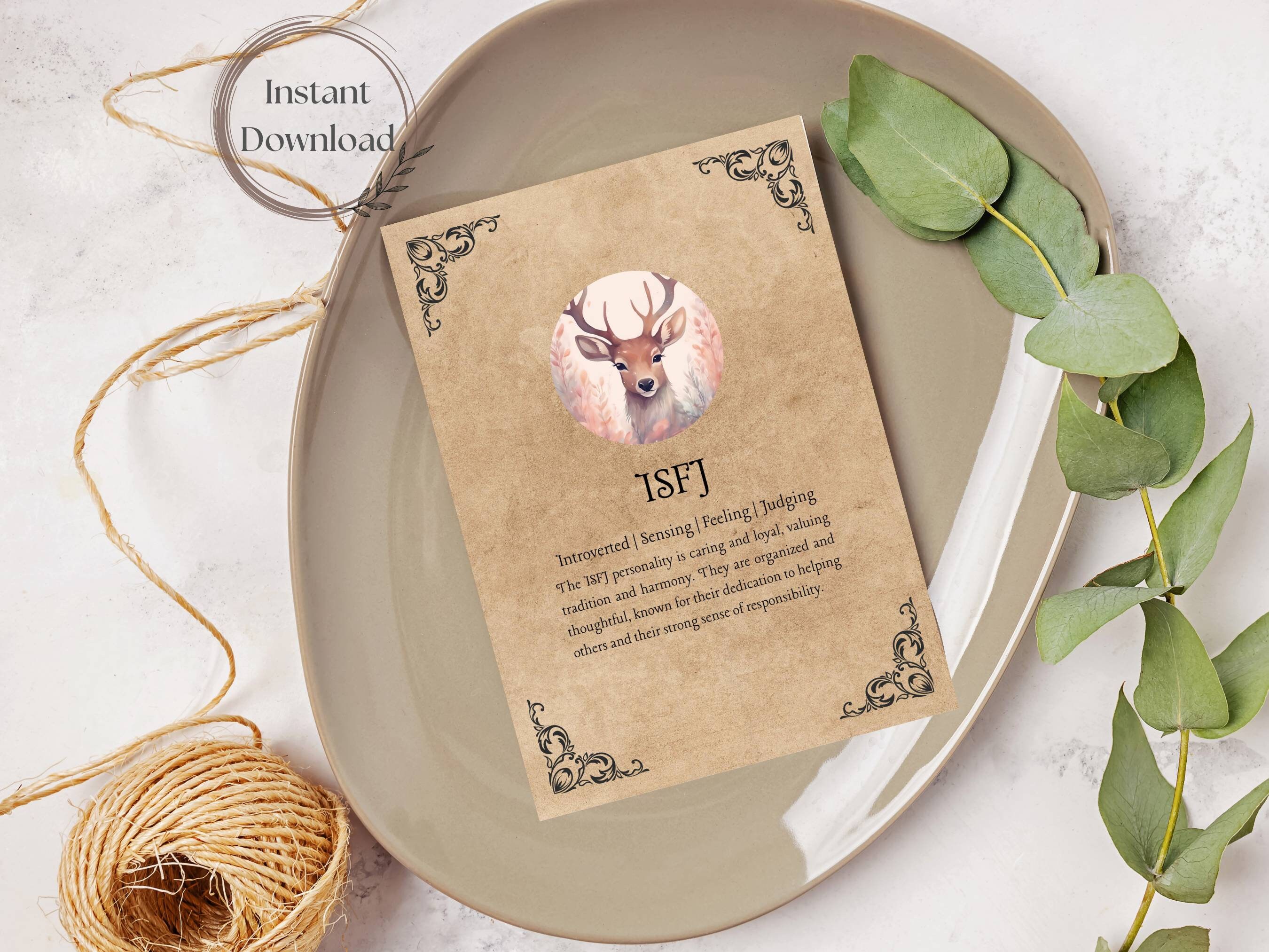 ISFJ Myers Briggs MBTI Poster, 16 Personalities Personalized Deco and ...