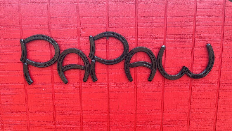 Great for Fathers Day Horseshoe Papaw Sign - Etsy