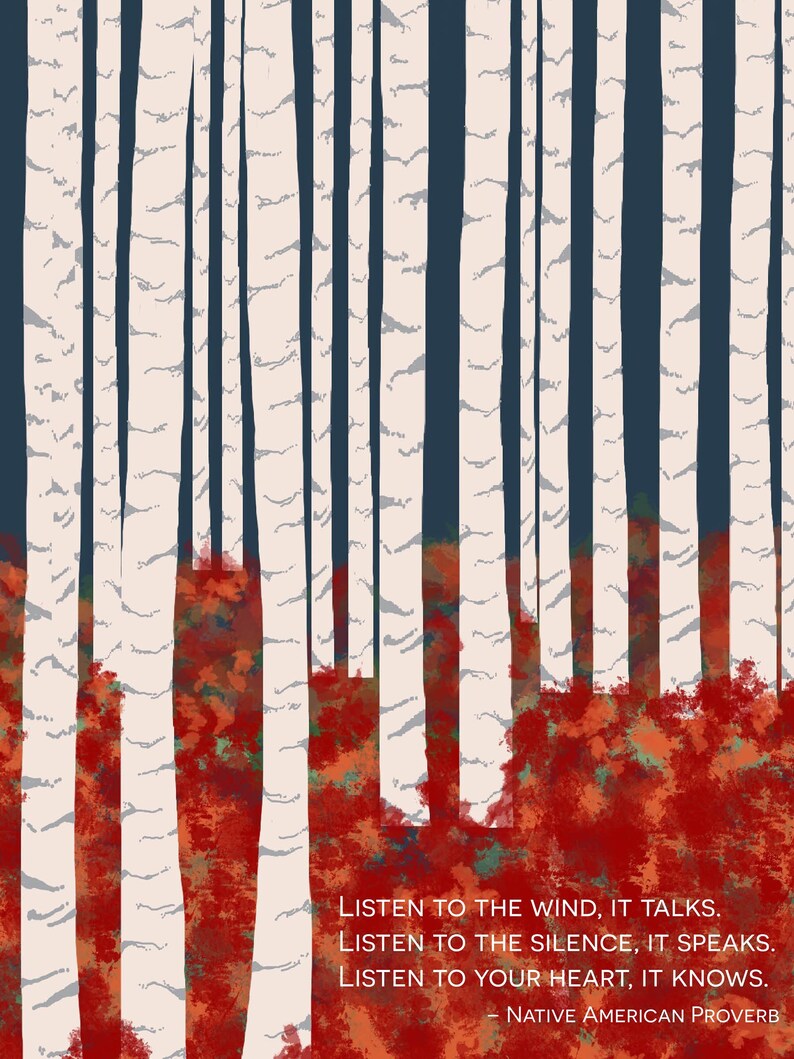 Birch Forest Art Print - Etsy