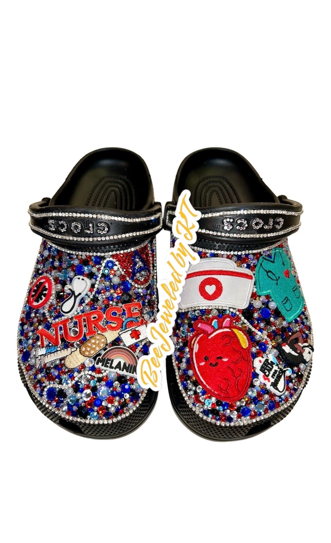Custom Made Bejewled *nurse* Crocs. - Etsy