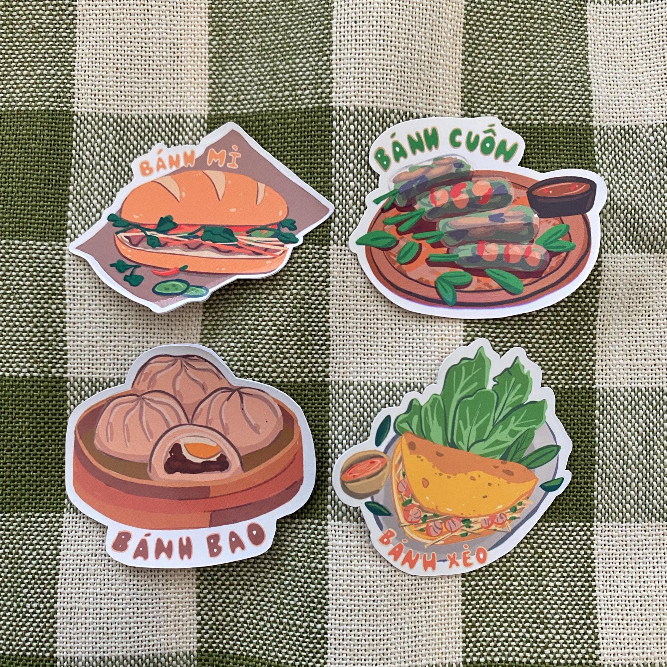 Vietnamese Food Sticker Pack, Food Sticker, Vietnamese Culture, Banh Mi ...