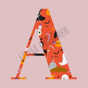 Kawaii Halloween Alphabet Clipart, Letters & Numbers, 434 PNG Files ...
