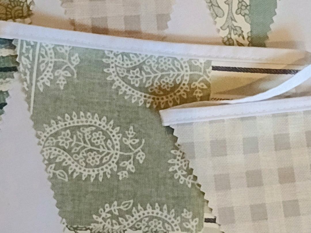 Waterproof Garden Bunting Sage Green and Neutrals - Etsy