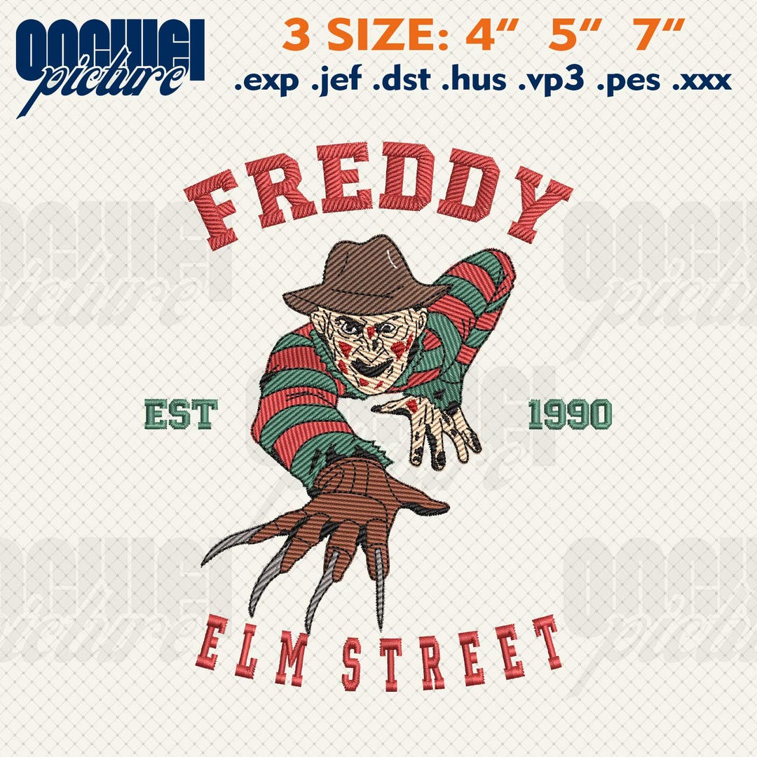 Horror Movie Killer Embroidery File, Halloween Horror Movie Killer ...