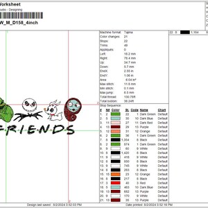 Cartoon Nightmare Friend Embroidery File, Cartoon Nightmare Friend ...