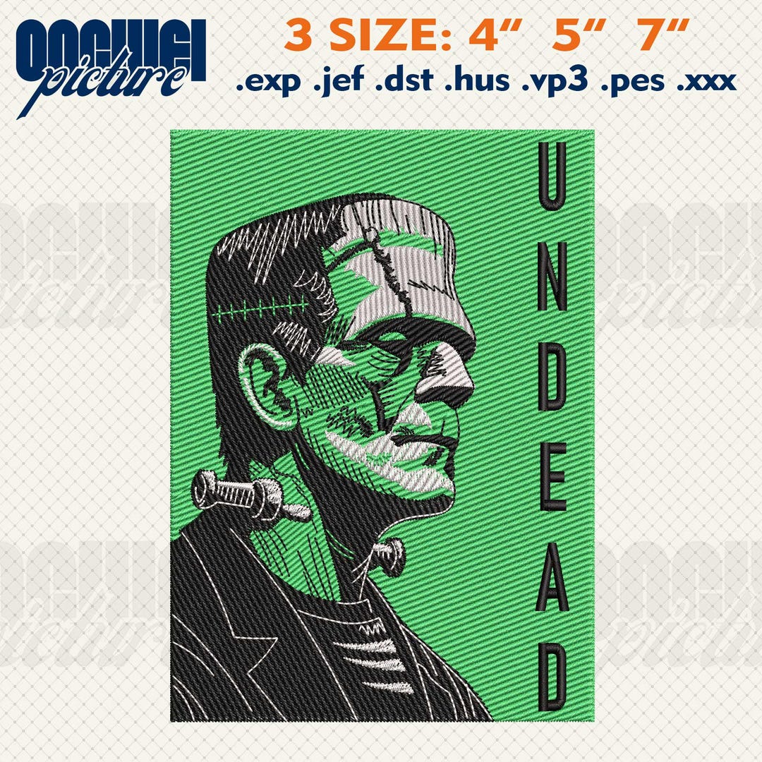 Horror Movie Killer Zombie Embroidery, Horror Movie Killer Zombie ...