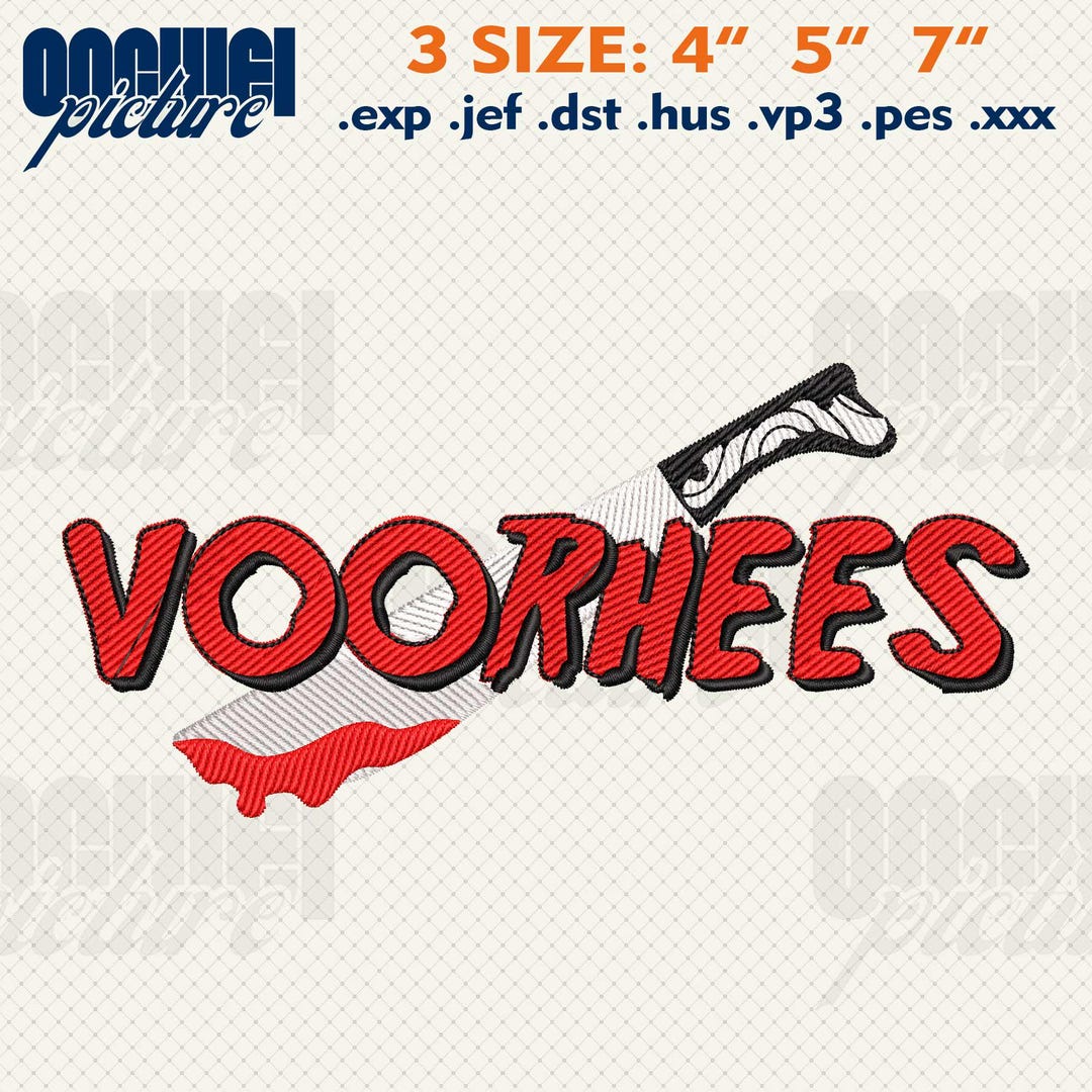 Horror Movie Killer Embroidery File, Halloween Horror Movie Killer ...