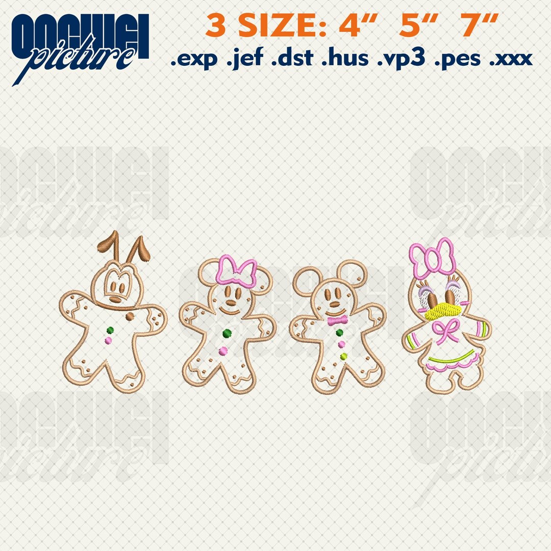 Gingerbread Man Embroidery Design, Christmas Embroidery Design ...