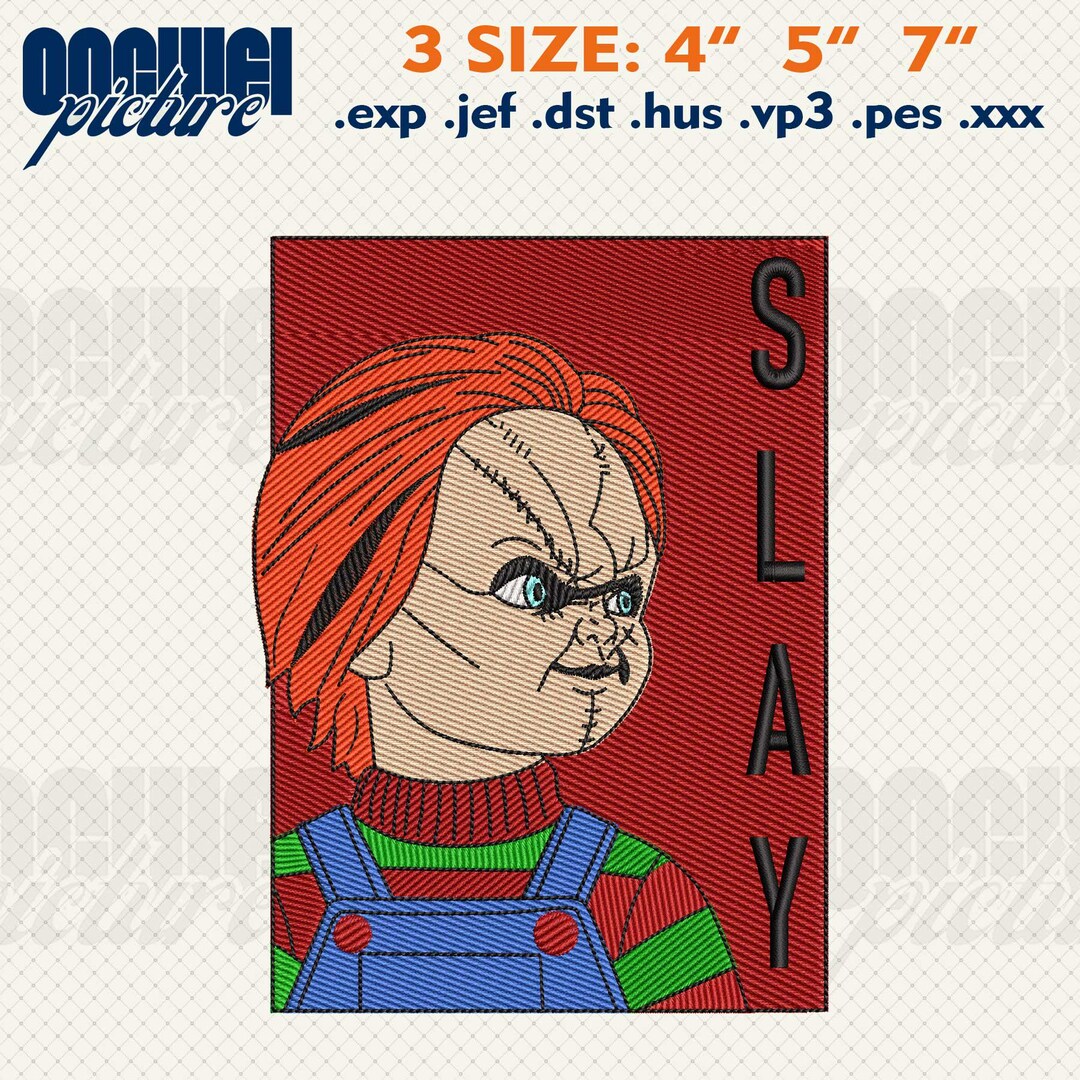 Horror Movie Killer Embroidery File, Halloween Horror Movie Killer ...